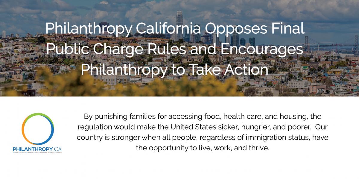 Standing with Immigrant Families: Philanthropy California Opposes Final Public Charge Rules and ...